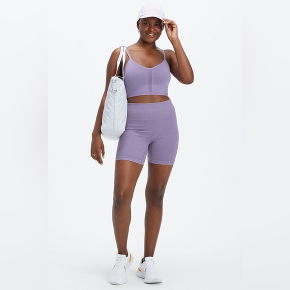 Fabletics | Shorts | Fabletics Lilac Activewear Set Shorts And Bra ...